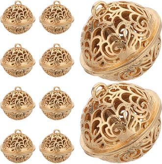 Amosfun 10st&uuml;cke Glocken Hohl Galvanisiert F&uuml;r DIY Bastelarbeiten Als Christbaumglocken Und Deko Zuhause Bastelglocken Accessoires F&uuml;r Haustierhalsb&auml;nder