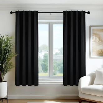 Deconovo Verdunkelungsvorh&auml;nge Blickdichte Gardinen mit Kr&auml;uselband Schlaufen Vorhang 3-in-1 Thermo Vorh&auml;nge gegen Hitze Curtains f&uuml;r Wohnzimmer Schlafzimmer, 