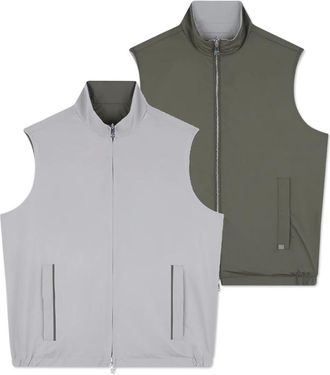 Paul & Shark Homme, Vestes, Gris, Taille: L Reversible Typhoon Platinum Vest