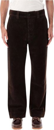Margaret Howell Pantalon en velours c&ocirc;tel&eacute; simple - Homme - Pantalons - Brun - Taille: S
