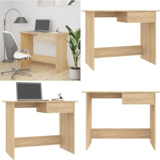 vidaXL Vidaxl - Schreibtisch Sonoma-Eiche 100x50x76 cm Holzwerkstoff - Schreibtisch - B&uuml;rostuhl - Home Office - Holzwerkstoffm&ouml;bel - Esszimmertisch - Home &