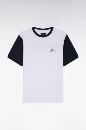 Eden Park T-shirt &Agrave; Manches Courtes En Coton Blanc Coupe D&eacute;contract&eacute;e