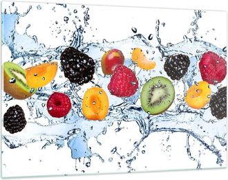 Arttor Wandbilder Dekoration Wohnzimmer Wasser Früchte frisch Essen Bilder auf Glas 120x80cm Glasbild Schlafzimmer Küche Deko Wand Kunstdruck Art Groß XXL Wa