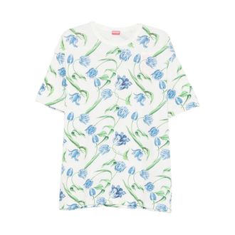 Kenzo Homme, Tops, Multicolore, Taille: XL T-shirt Tulipe