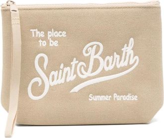 MC2 Saint Barth Femme, Sacs, Beige, Taille: ONE Size Aline Canvas Clutch