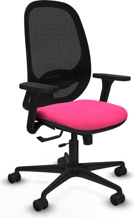 Piqueras y Crespo Computerstuhl in Rosa mit 3D-Armen, h&ouml;henverstellbare Lendenwirbelst&uuml;tze, ausgestattet mit Syncro/Traslack und Schneideschaum, mit Rollen von 65 mm, N