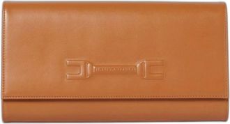 Elisabetta Franchi Clutch mit Logo-Pr&auml;gung - - Accessories - Damen - Braun - ONE SIZE