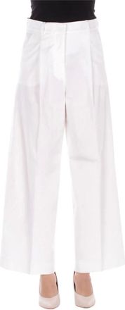 Max Mara Femme, Pantalons, Blanc, Taille: 36 FR Wide Pantalons