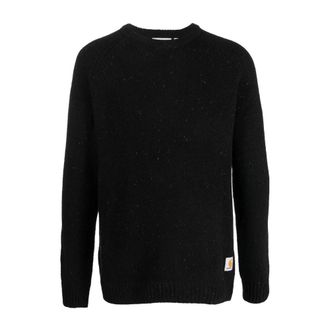 Carhartt Work in Progress Rundhalspullover mit Logo-Patch - - Knitwear - Herren - Schwarzk - L