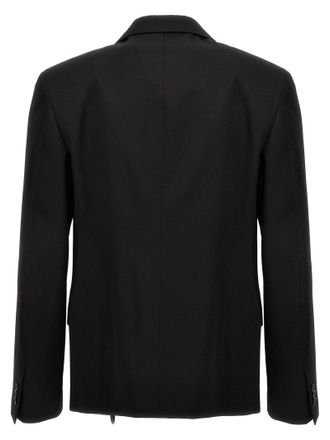 Off-white OW Embroidery Wool Blazer - Black