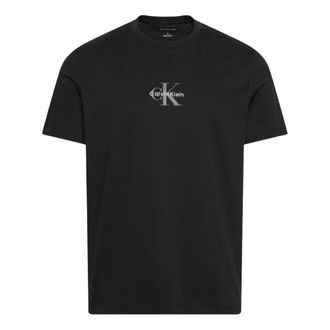 Calvin Klein Jeans T-shirt &agrave; logo monogramme - Homme - Tops - Noir - Taille: XS