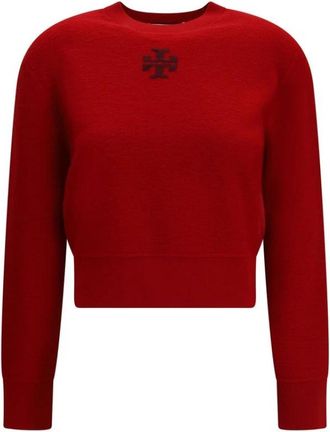 Tory Burch Multicolor Woll-Sweatshirt - - Sweatshirts & Hoodies - Damen - Rot - S