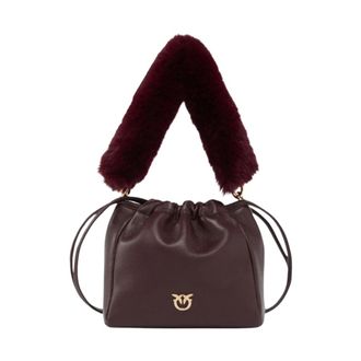 Pinko Pinko - Sac seau en cuir Nappa - Femme - Sacs - Rouge - Taille: ONE Size