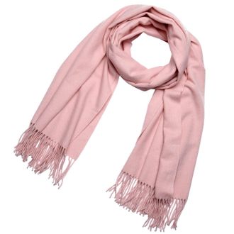 DonDon Schal Damen Winter Wollschal Winterschal gro&szlig; und flauschig 200 x 70 cm - Altrosa