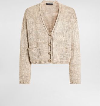 Dolce & Gabbana Cotton-linen Cardigan - Mann Strickwaren Multicolor Xl