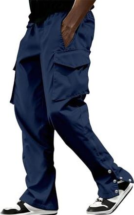 Generic Pantalon de surv&ecirc;tement pour homme avec cordon de serrage &agrave; la taille pour la maison, le salon, pantalon de surv&ecirc;tement doux, chaud et confortable, bl