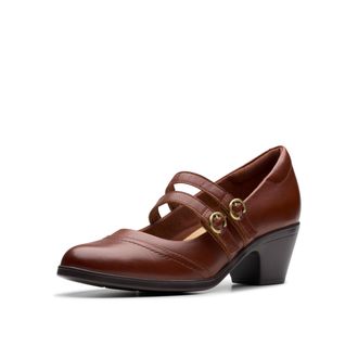 Clarks Emily2 Jane Damen-Pumps, Hellbraunes Leder, 39 EU
