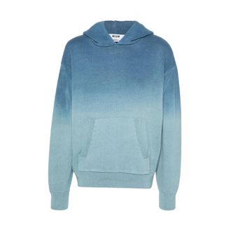 Msgm Blauer Baumwoll Herrenpullover - - Sweatshirts & Hoodies - Herren - Blau - M