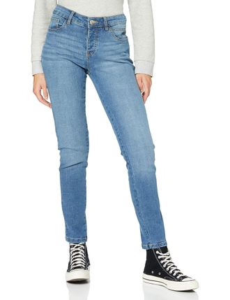 Authentic Style Damen Boyfriend-Fit 829 Jeans, Middle Blue Denim, S