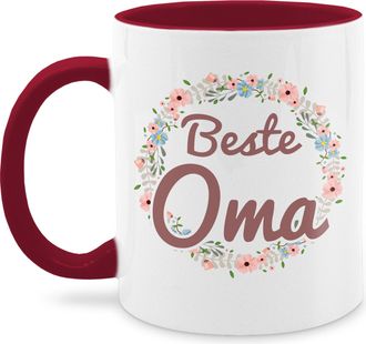 Shirtracer Tassen 325ml - Gro&szlig;mutter - Beste Oma Tasse - 325 ml - Bordeauxrot - ist die oma-tasse omi lieblingsoma milchkaffeetasse geschenke omas teetasse omile