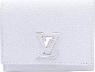 Louis Vuitton Portefeuille Capucines Tiny Cuir Pr&eacute;-owned - Femme - Pre-owned - Blanc - Taille: ONE Size