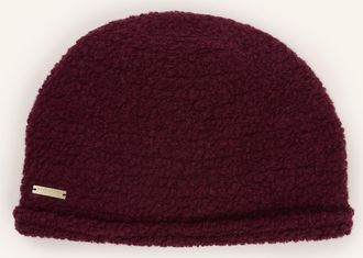 Seeberger Seeberger Boucl&eacute;-M&uuml;tze rot