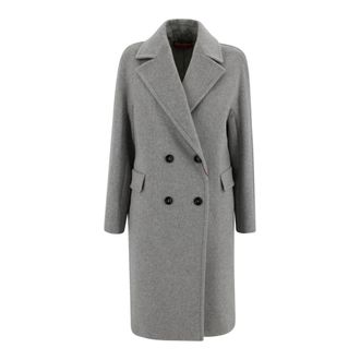 Max Mara Midi-Doppelreiher-Mantel - - Coats - Damen - Grau - 2XS
