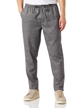 Casual Friday CFPilou Herren Hose aus Leinenmix Stoffhose Jogger Pants, Größe:L/32, Farbe:Dark Navy Melange (1940131)