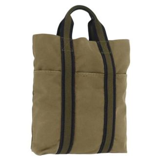 Herm&egrave;s Sac Cabas Vintage Pre-owned - Femme - Pre-owned - Vert - Taille: ONE Size