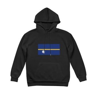 Generic Sweatshirts &Agrave; Capuche Femmes Doublure Polaire Imprim&eacute; Graphique Nauru Drapeau Pull Hoodie Hauts Streetwear Vintage Pull De D&eacute;tente Athleisure du XS Au