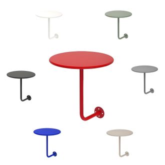 Generic Runder Bartisch Wandmontage, Schwebender Schreibtisch Bartisch L-F&ouml;rmiger Wandmontierter Cocktailtisch Beistelltisch Kaffeetisch f&uuml;r Caf&eacute; Bistrotisch 