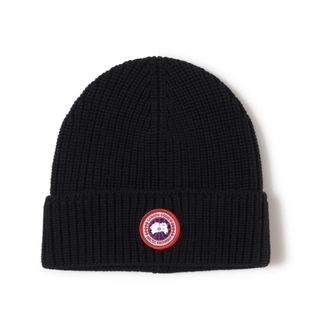 Canada Goose Merino Woll Rippstrickm&uuml;tze - - Accessories - Herren - Schwarzk - ONE SIZE