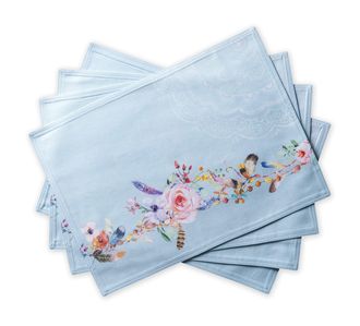 Maison d'Hermine Tischsets, 100% Baumwolle, 4er-Set, 33 cm x 48 cm, dekorative, Ostern waschbare Tischsets für Abendessen, Camping, Ibiza - Frühling/Sommer