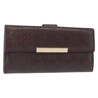 Gucci Pre-owned Leder Portemonnaie - - Pre-owned - Damen - Braun - ONE SIZE