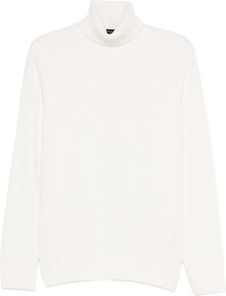 Roberto Collina pull côtelé à col roulé - Blanc