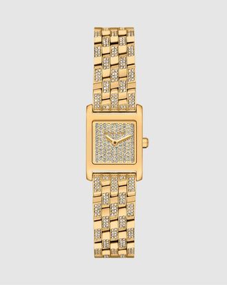 Michael Kors Georgie Zweizeiger-Uhr aus goldfarbenem Edelstahl