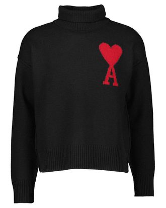 Ami Rollkragenpullover aus Wolle RED ADC SWEATER