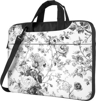 Generic Sacoche de protection pour ordinateur portable de 15,6 avec bandouli&egrave;re - Motif floral vintage - Antichoc - Pour homme et femme, multicolore, 15.6 inc