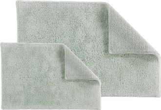 Schöner Wohnen Kollektion Badteppich einfarbig Mint Set aus 40x60cm & 67x110 cm - Badematte rutschfest - Badteppich waschbar - Badezimmer Duschvorleger Trockner geeignet
