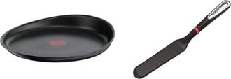 T-fal Ingenio Eco Resist Po&ecirc;le &agrave; cr&ecirc;pe 27 cm, Empilable, Fonte daluminium, Rev&ecirc;tement antiadh&eacute;sif, Induction L8581004, Noir & K2060914 Ingenio Spatule &agrave; Cr&ecirc;