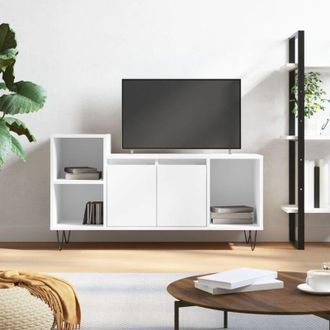vidaXL Vidaxl - TV-Schrank Hochglanz-Wei&szlig; 100x35x55 cm Holzwerkstoff
