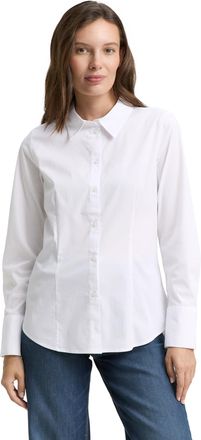 Tom Tailor Damen 1048370 Bluse, 20000-White, 46