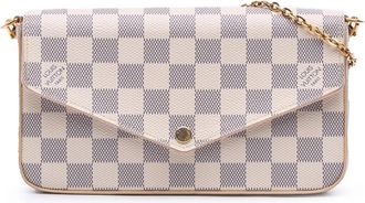 Louis Vuitton Hobo Bags - Damier Azur Pochette Felicie - Gr. unisize - in Weiß - für Damen