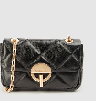 Vanessa Bruno Petit Sac Moon Cuir Verni Noir