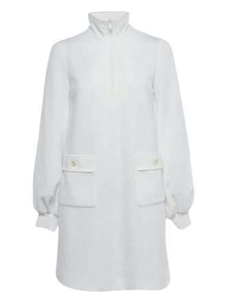 Gucci robe courte &agrave; col montant - Blanc