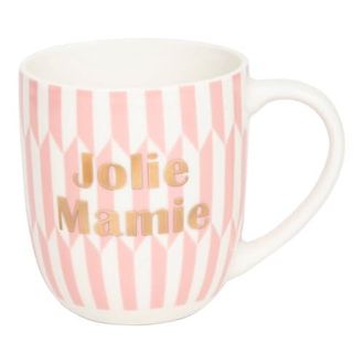 Draeger | Mug C&eacute;ramique Rose Jolie Mamie 320 ml | Cadeau Grand-M&egrave;re Anniversaire No&euml;l | Design Chic Or &agrave; Chaud | Coffret Cadeau Inclus | Amour Famille Humour