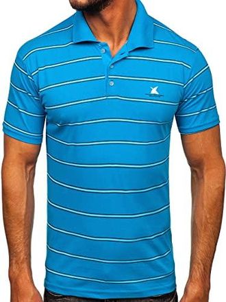BOLF Homme T-Shirt Polo a Manches Courtes Top Tenue de Sport Logo Casual Street Style 14954 Turkis 3XL [3C3]