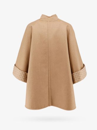 Max Mara Womens Cape Virgin Wool And Cashmere Beige Jacket