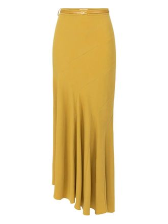 Elisabetta Franchi Midirock mit Gürtel - Gelb