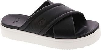 UGG Femme Zayne Crossband Sandale, Black Leather, 37 EU